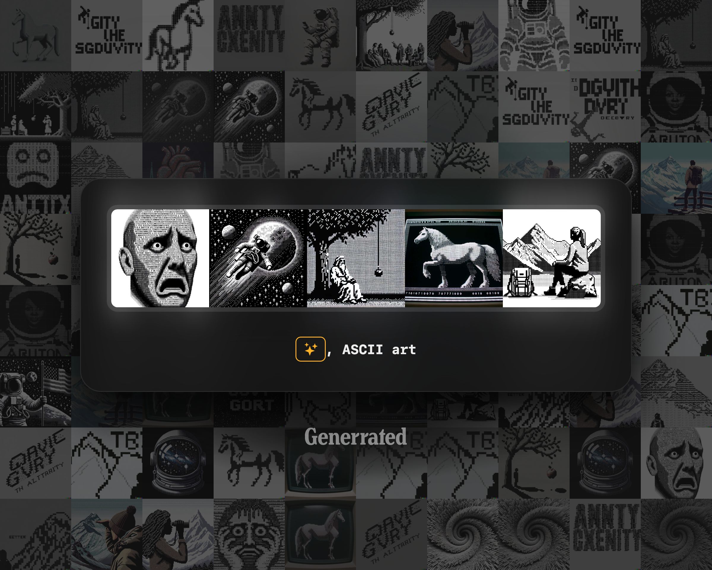 Generrated: "Subject, ASCII art", generated with DALL·E 3