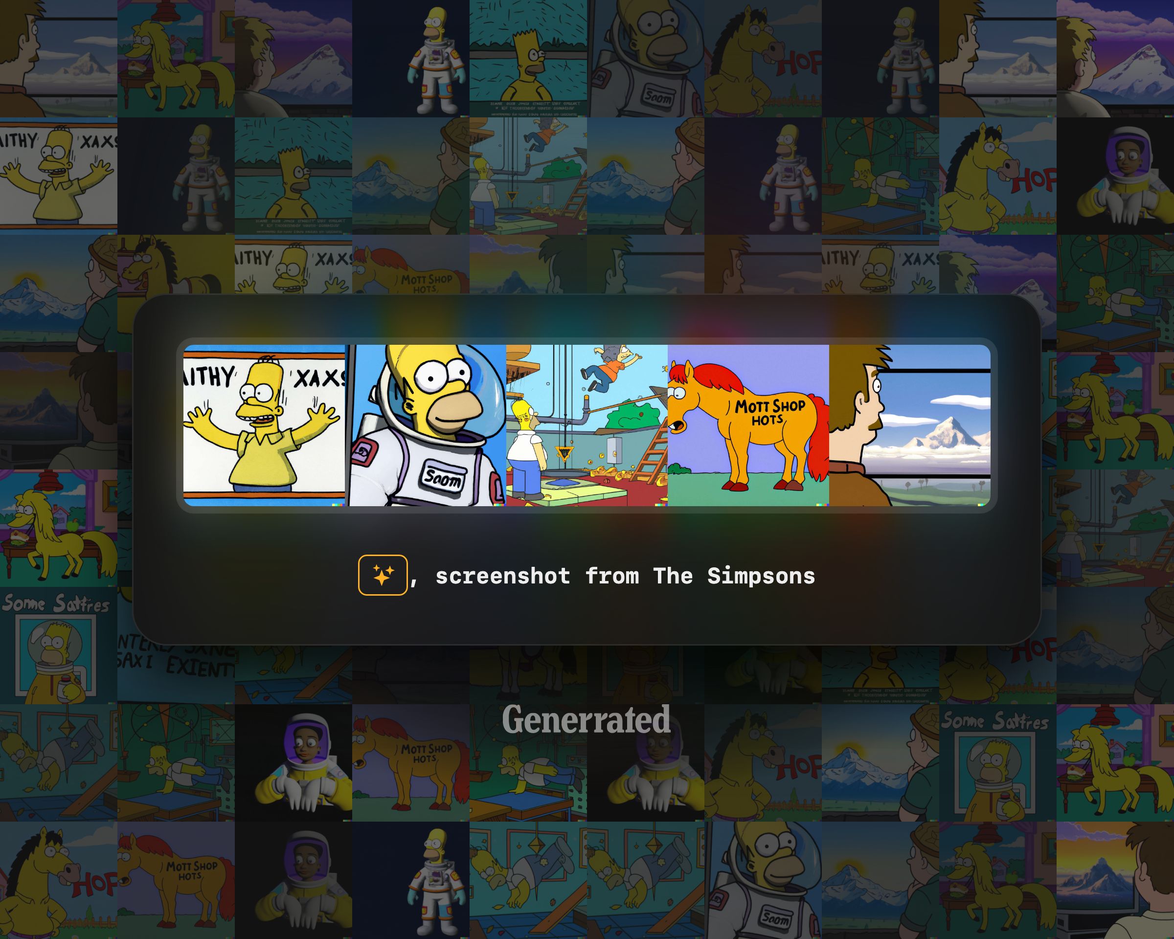 Generrated: "Subject, screenshot from The Simpsons", generated with ...