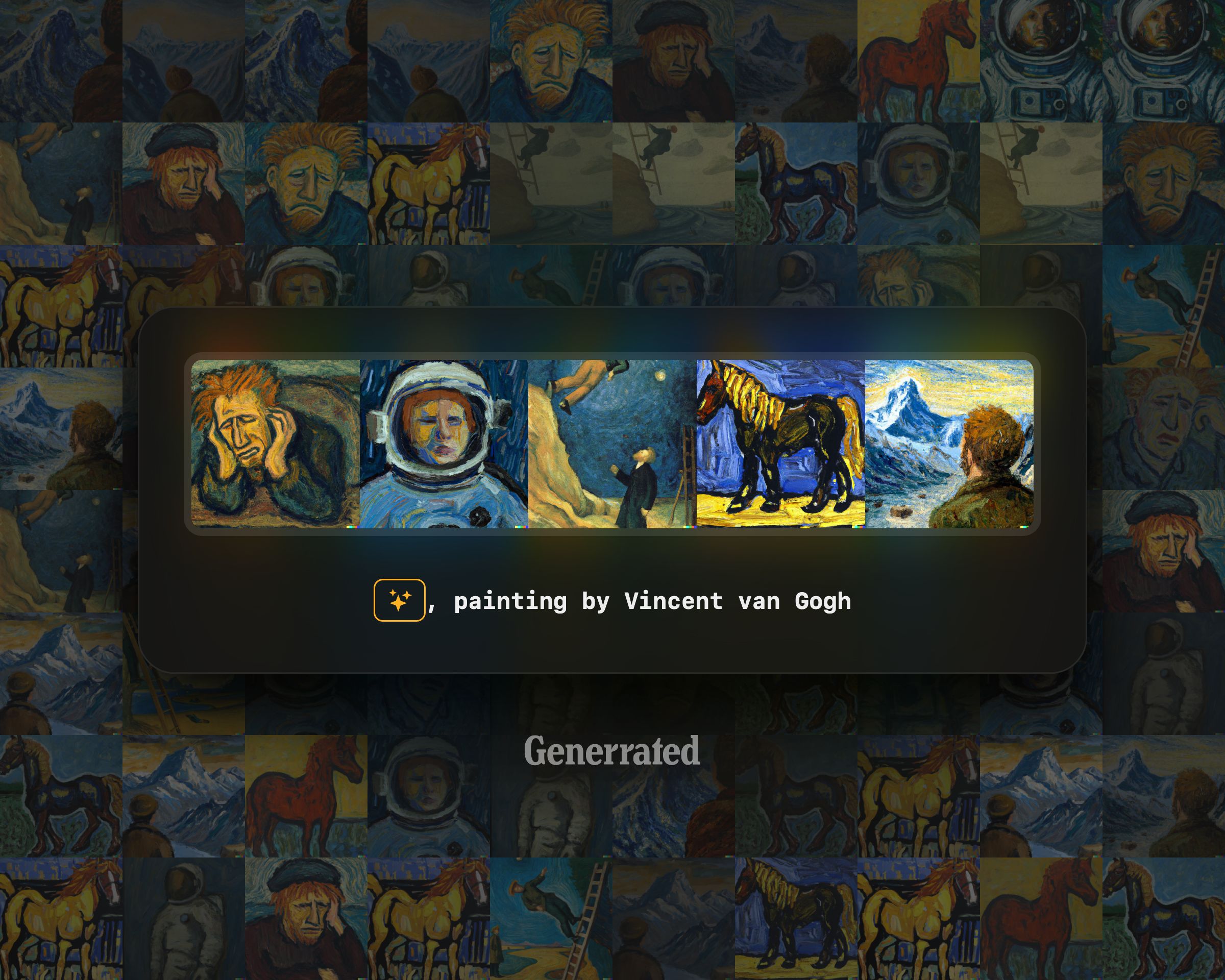 Generrated: "Subject, painting by Vincent van Gogh", generated with DALL·E 3