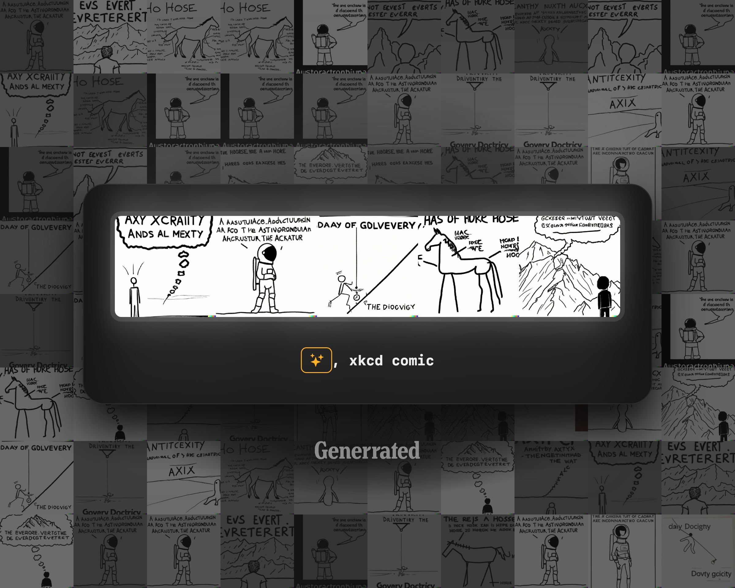 Generrated: "Subject, xkcd comic", generated with DALL·E 3